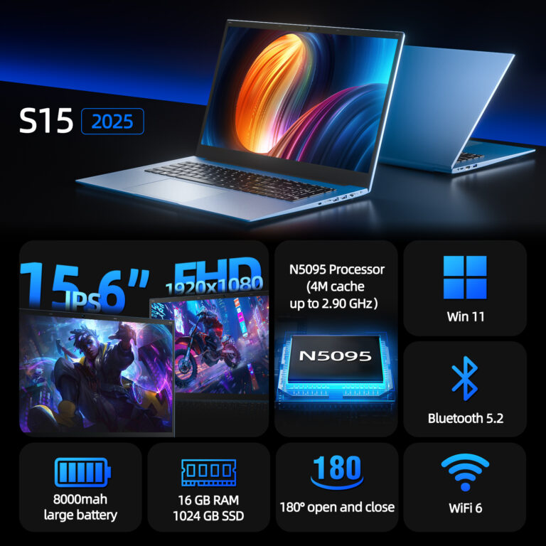 SGIN 15.6 Inch Laptop Computer, Windows 11 Laptops with 16GB RAM 1024GB ...